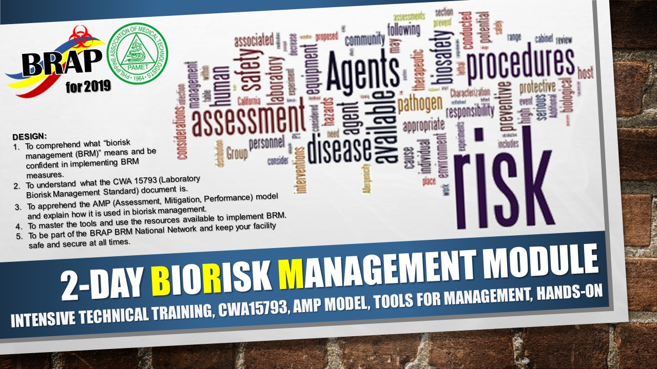2-day Biorisk Management technical training module | BioRisk ...