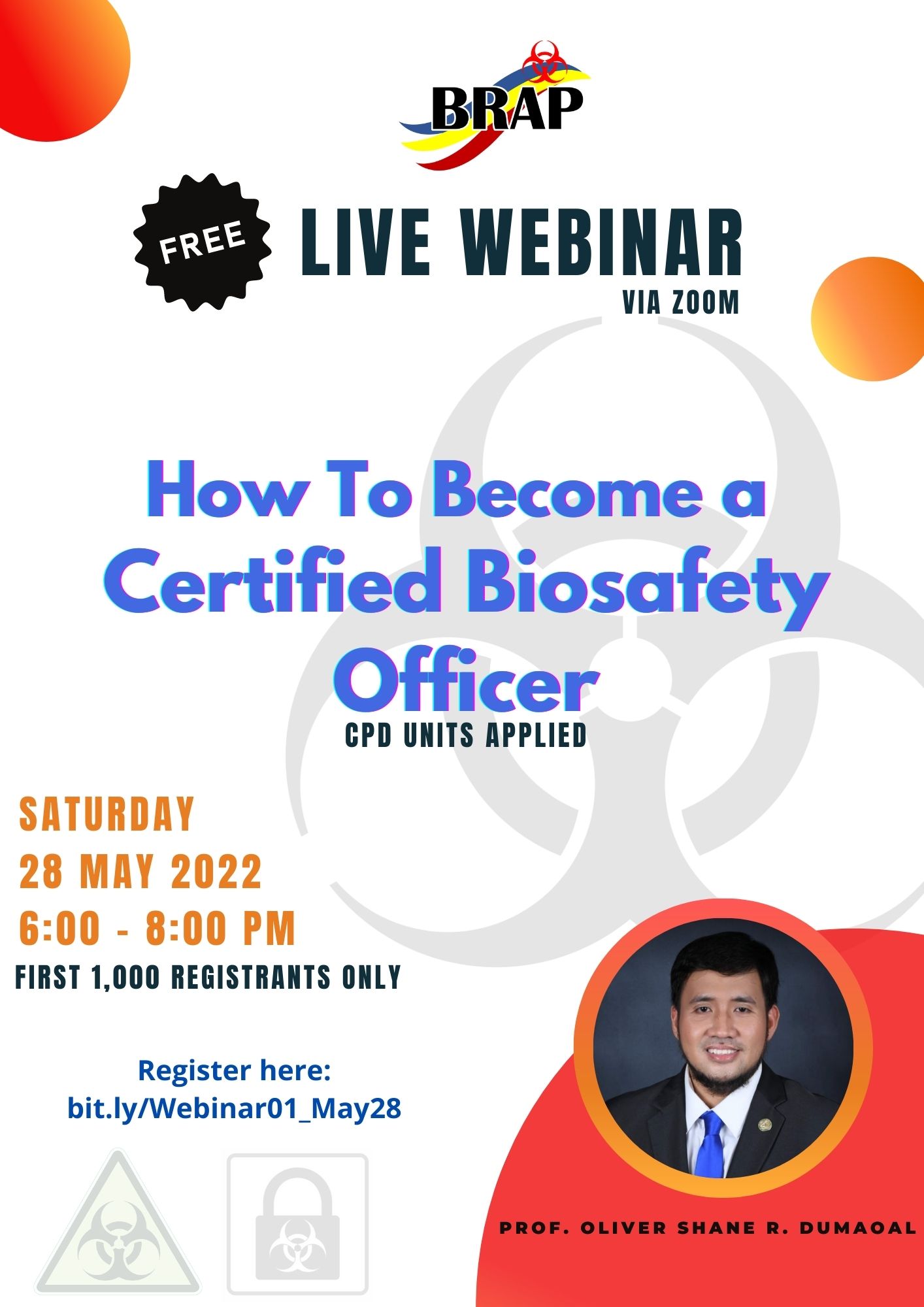 BRAP 2022 Webinar Series 01 on May 28, 2022: How to become a Certified ...