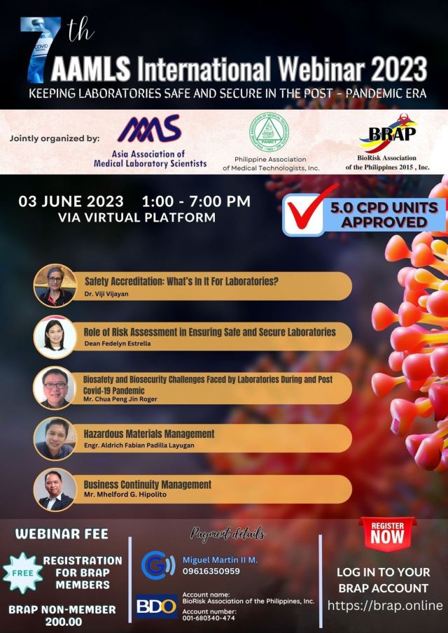 7th AAMLS International Webinar 2023 | BioRisk Association of the ...