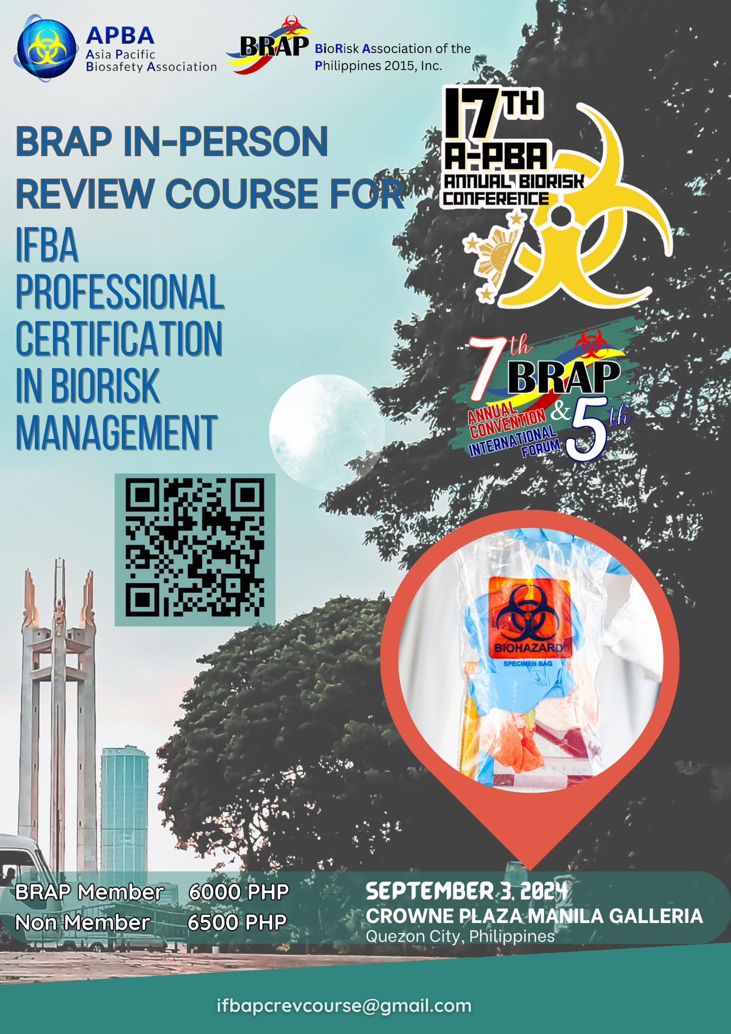 BRAP INPERSON Review Course for IFBA Certification in Biorisk ...