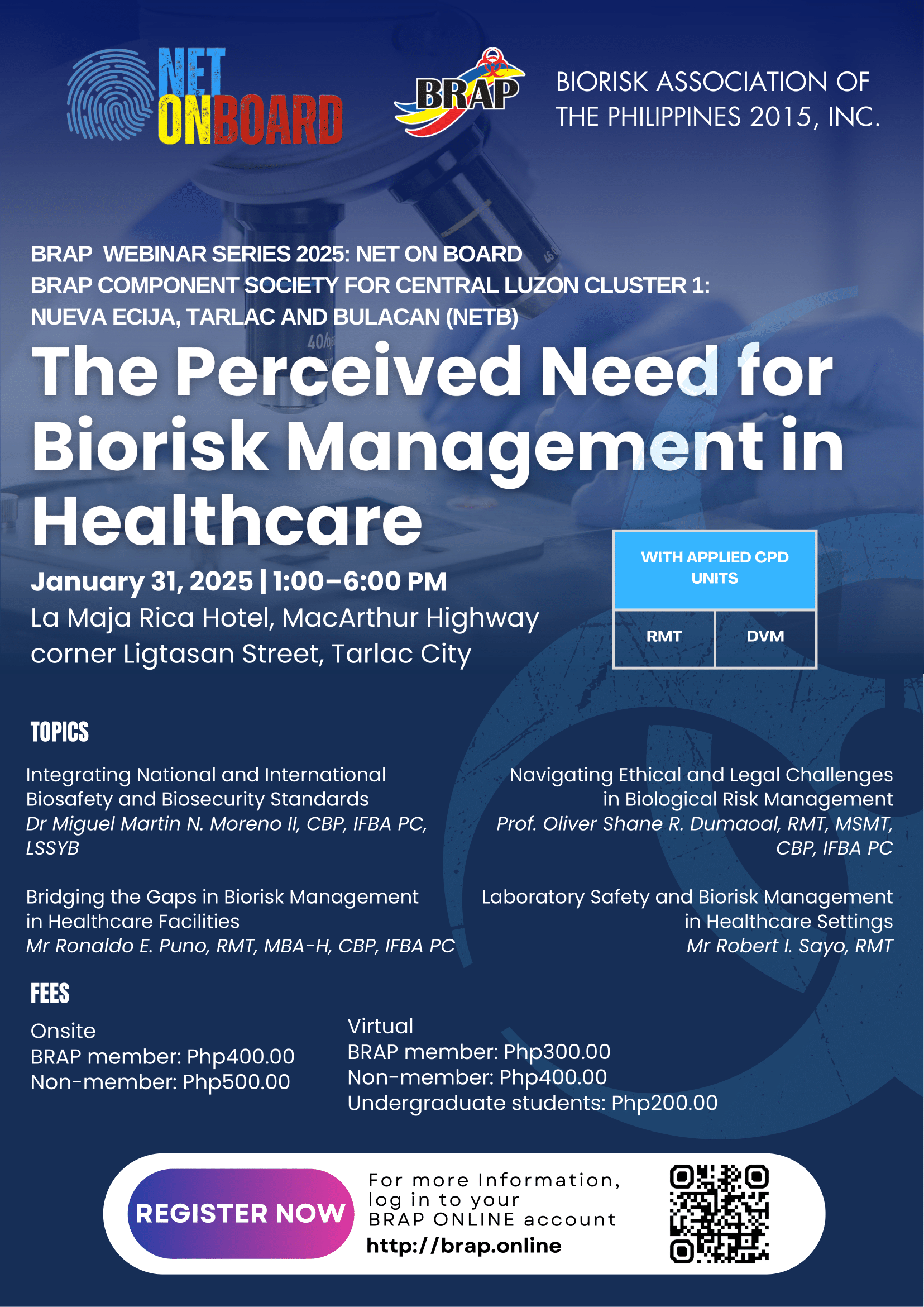 BRAP WEBINAR SERIES 2025: NET ON BOARD — BRAP Component Society for ...