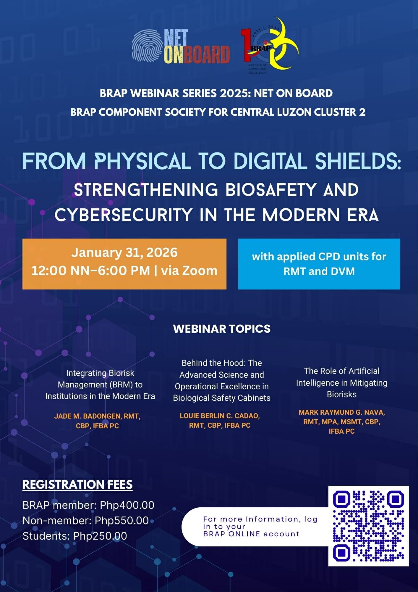 BRAP WEBINAR SERIES 2026: NET ON BOARD — BRAP Component Society for ...